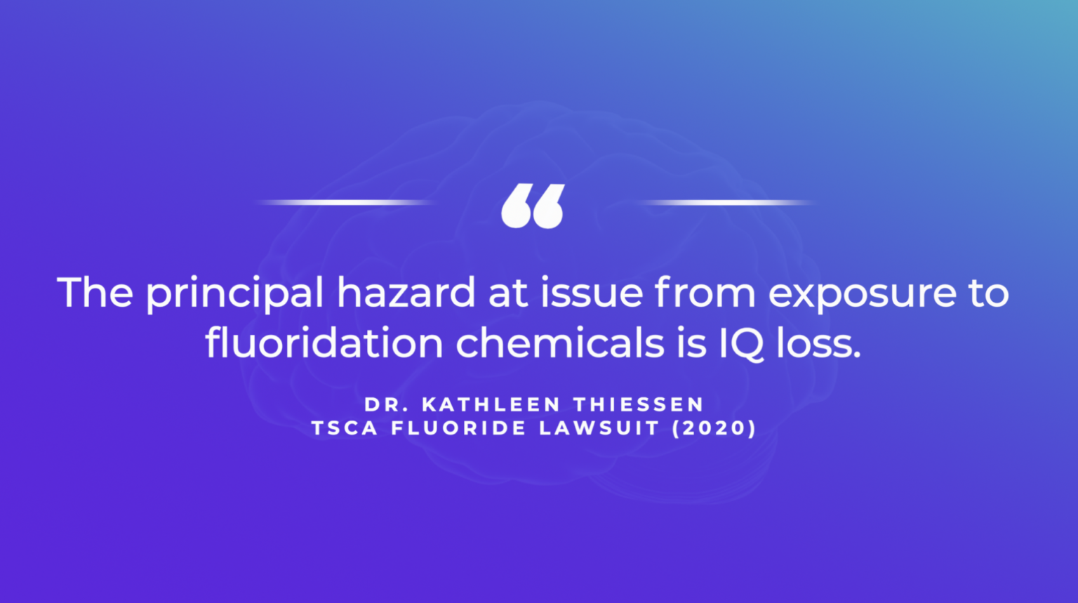 Cité : Les meilleurs scientifiques sur le risque du fluorure pour le ...